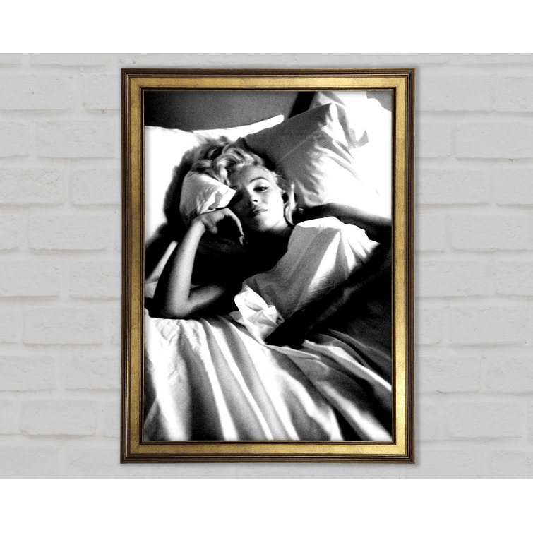 Ebern Designs Marilyn Monroe In Bed - Single Picture Frame Art Prints | Wayfair.co.uk